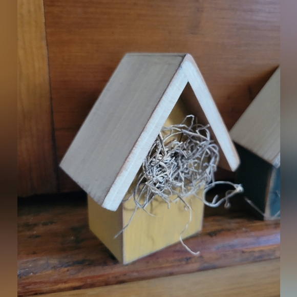 Accents | X2 Rustic Primitive Wooden Birdhouse Decor Set Small | Poshmark